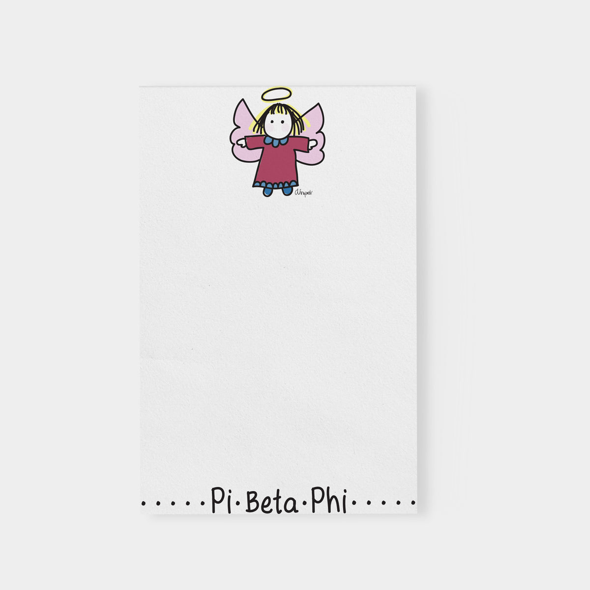 PI Beta Phi Angel Sorority Notepad – Debbie Vinyard